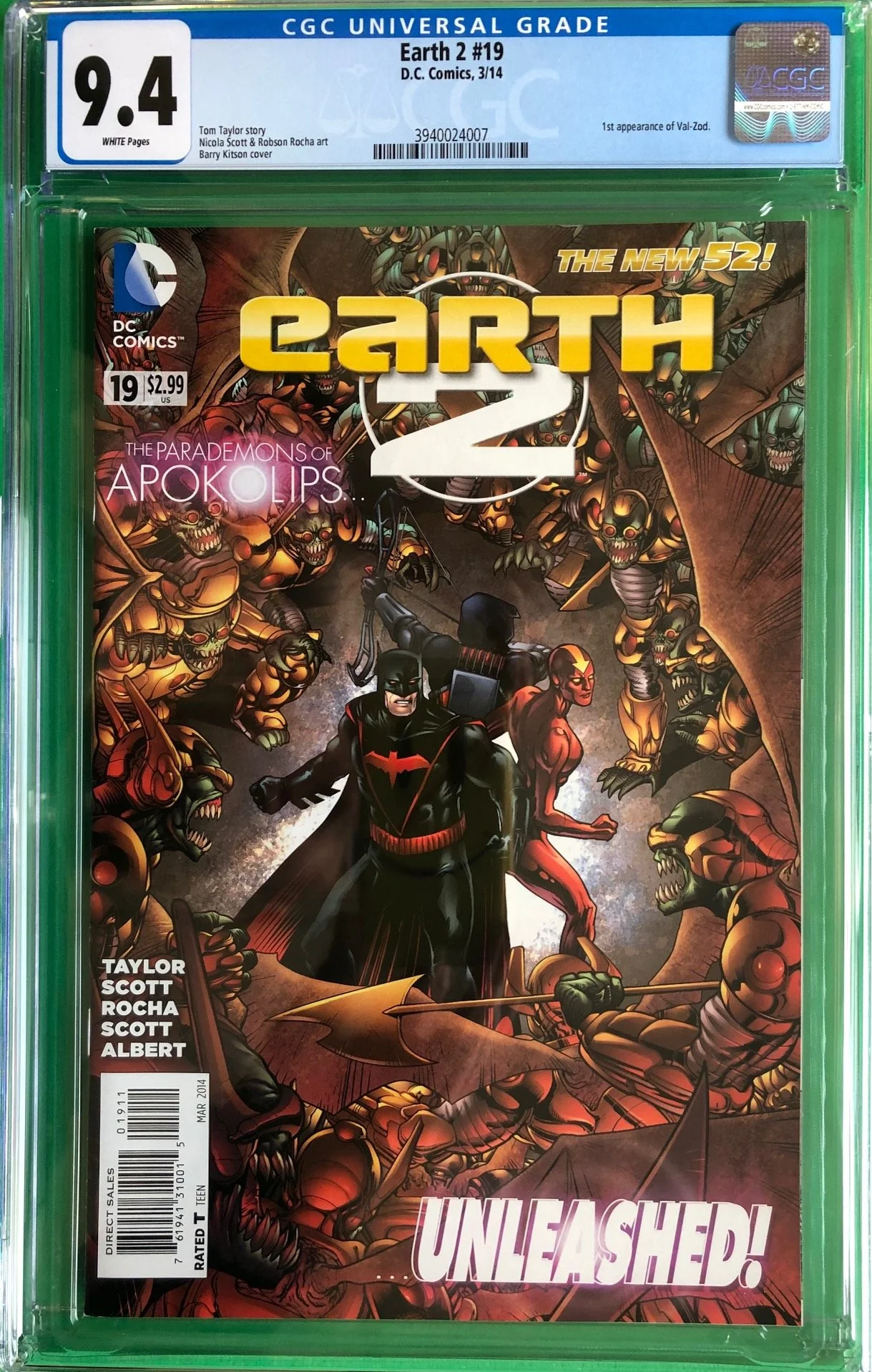 Earth 2 CGC #25 CGC 9.4 1st Cover Appearance of Val-Zod — Infinity ...