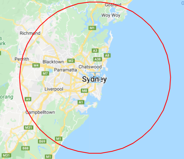 Sydney Radial Map - Workforce Advisory