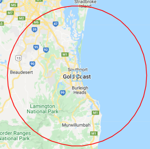Gold Coast Radial Map - Workforce Advisory