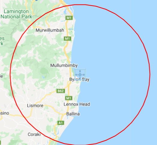 Byron Bay Radial Map - Workforce Advisory