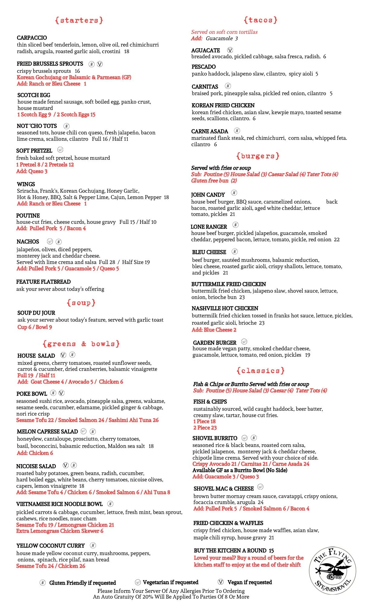 Dinner — %The Flying Steamshovel Gastropub & Inn