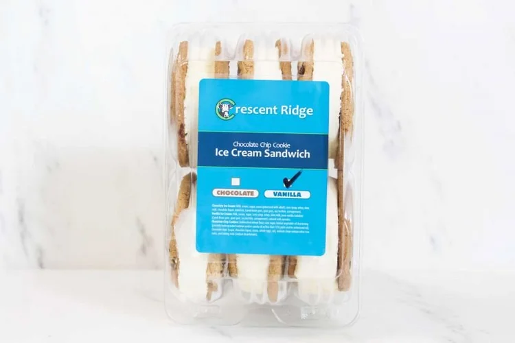 Crescent Ridge Chocolate Chip Cookie Ice Cream Sandwiches — Crescent ...