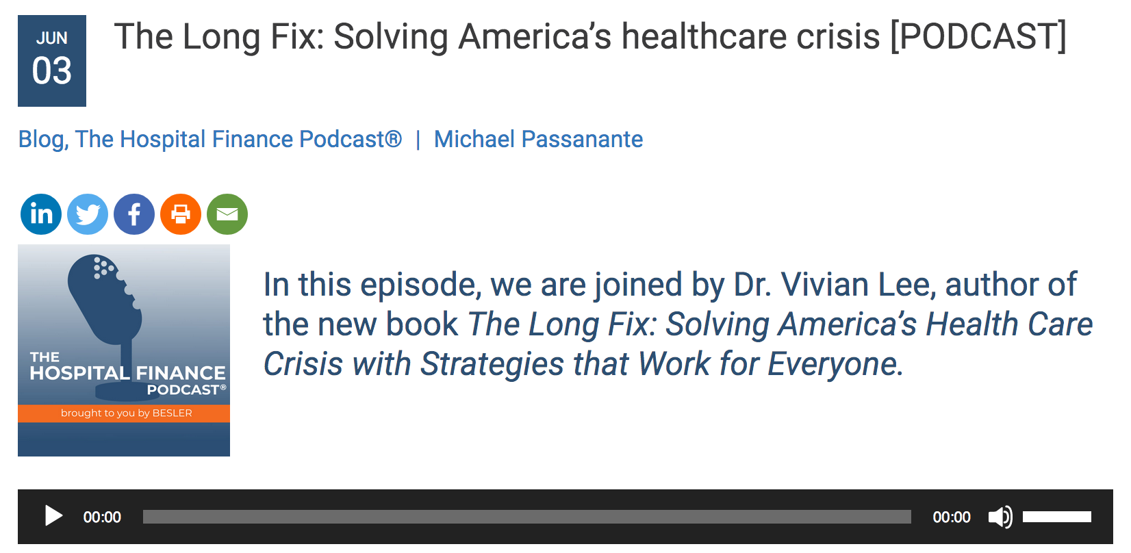 Media — VIVIAN LEE, M.D.