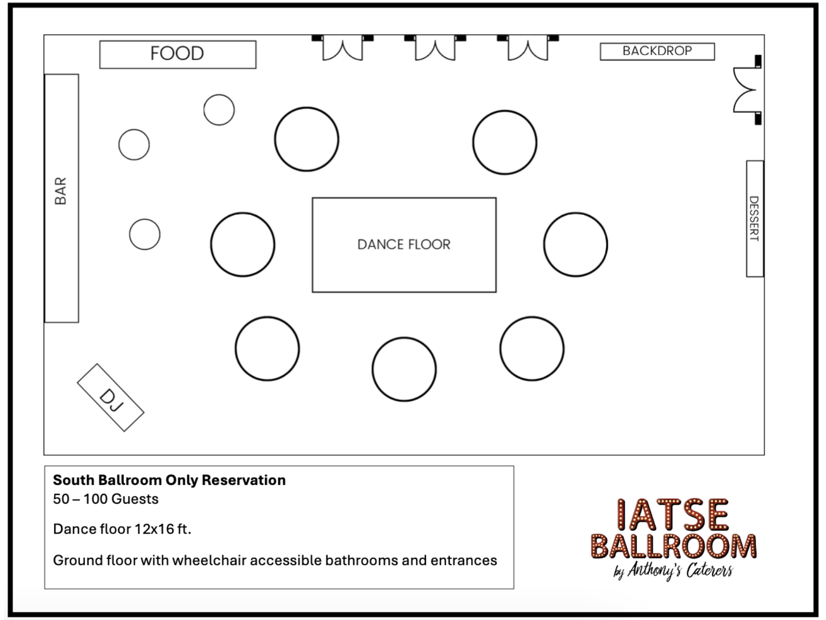 South Ballroom — IATSE Ballroom by Anthony's Caterers
