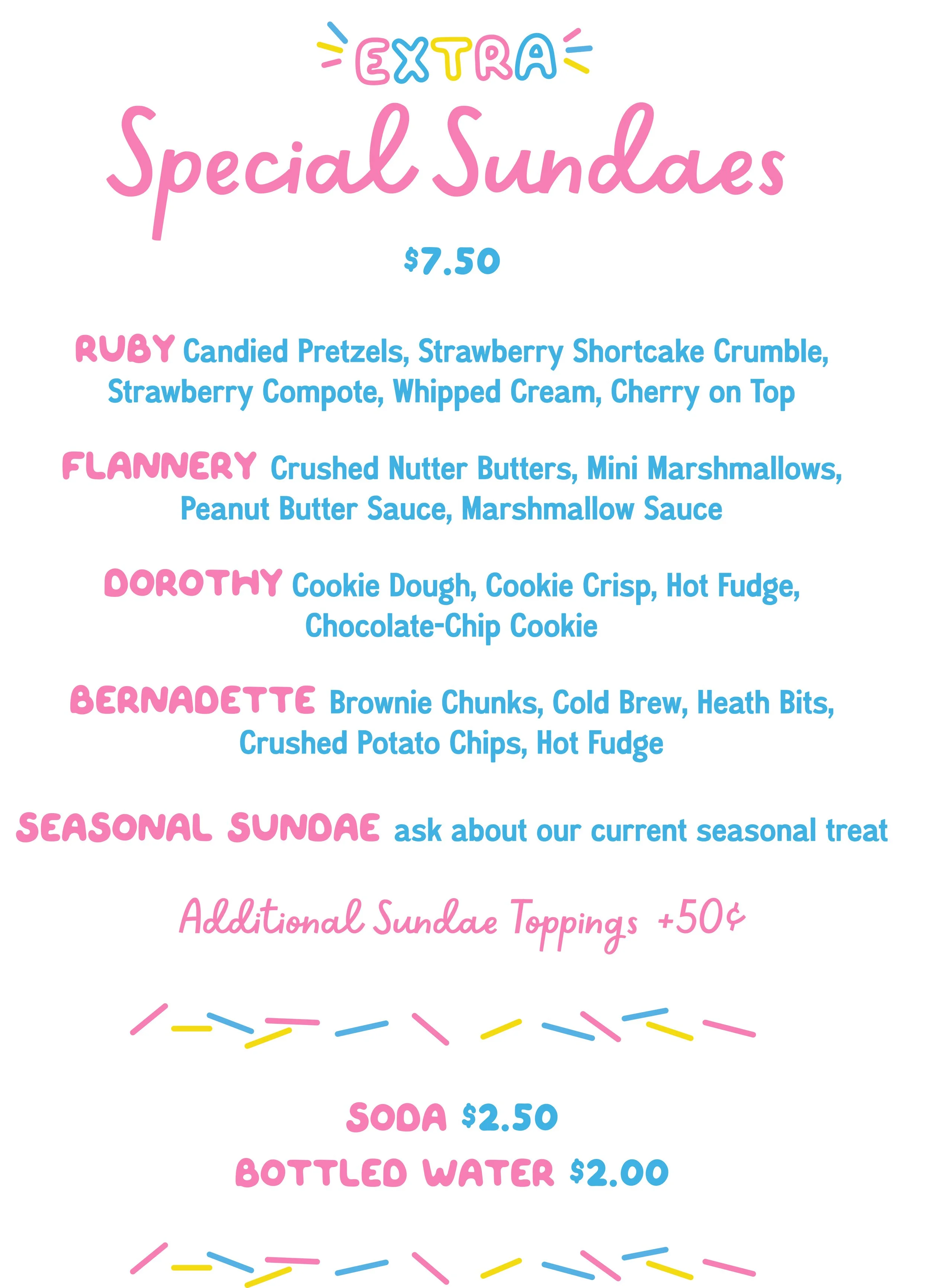 Soft Serve Ice Cream Menu — Little Ladies Soft Serve