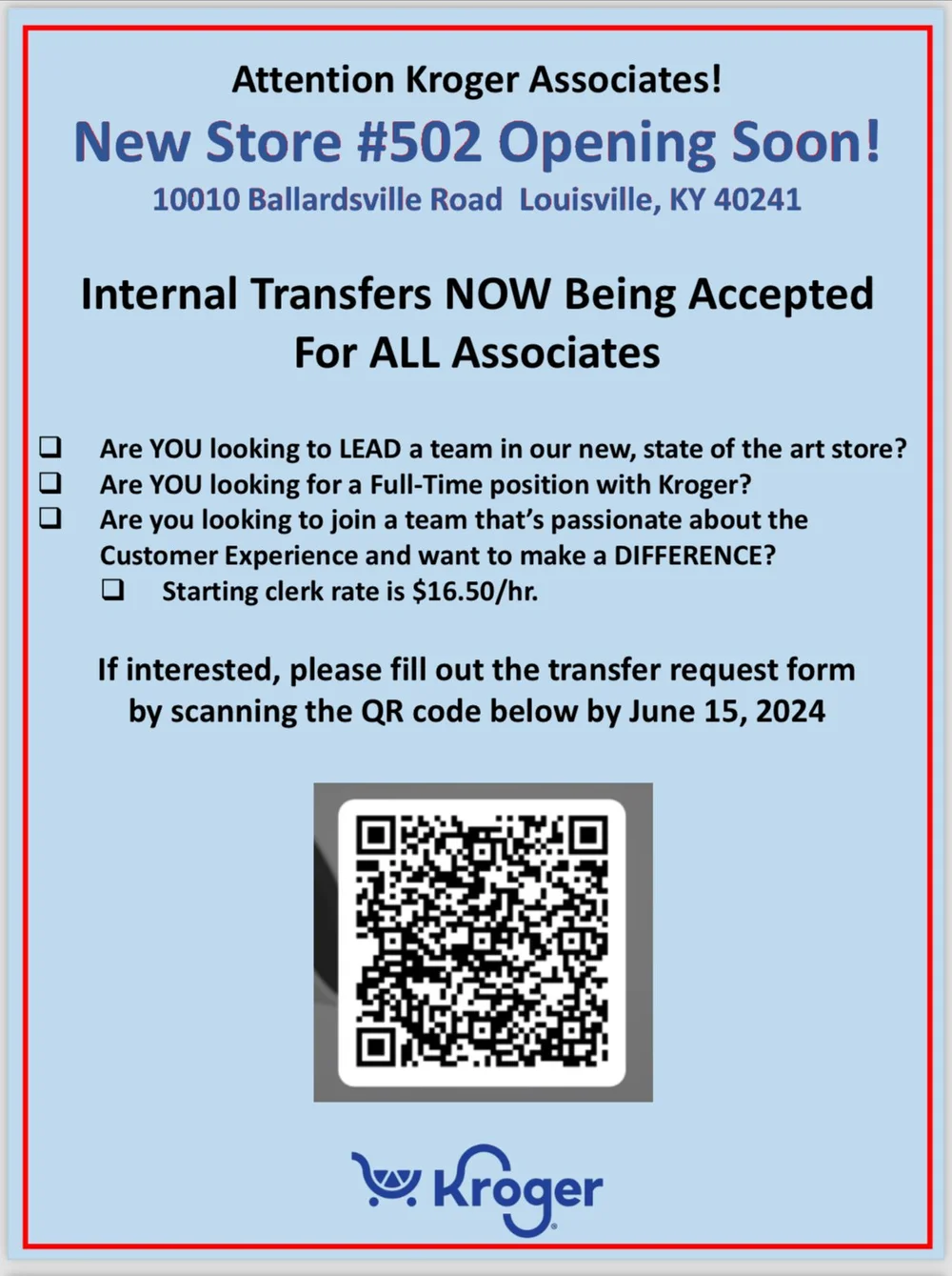 Kroger Job Bids — United Food and Commercial Workers Local 227