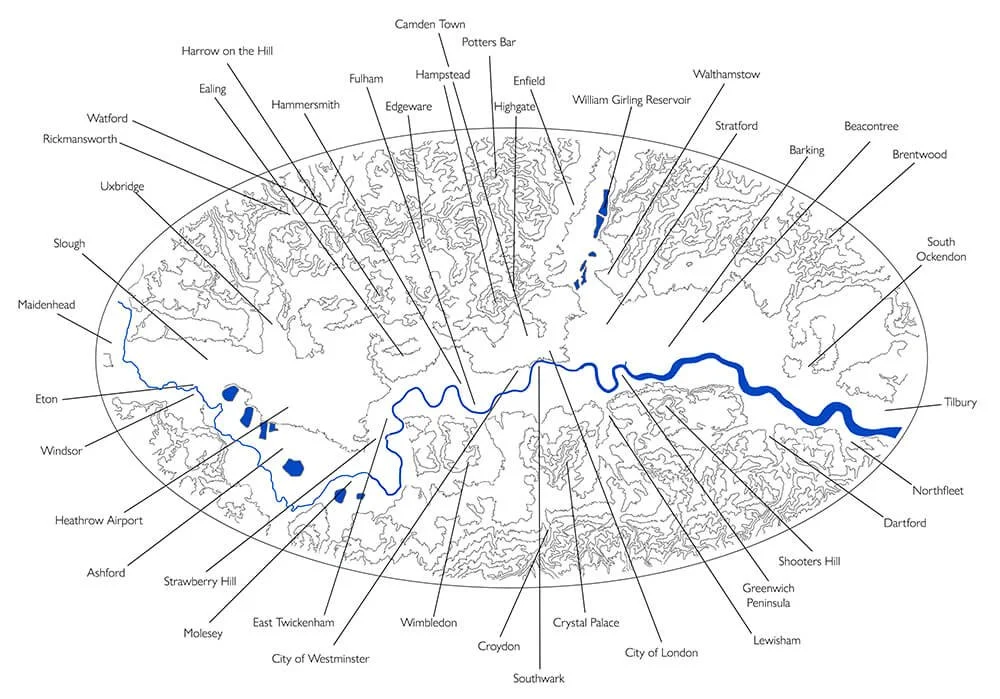 London — Contour Map Collection