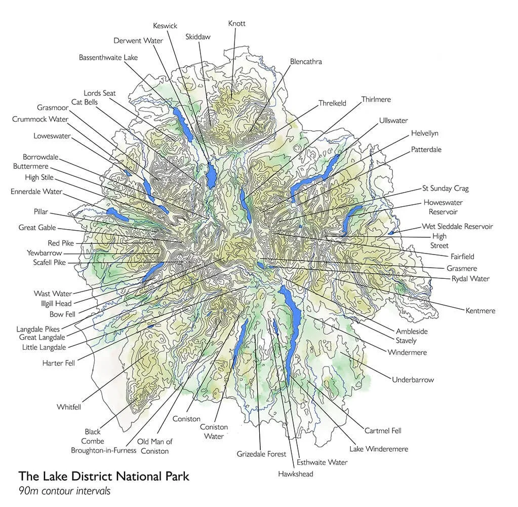 The Lake District - Maximalist — Contour Map Collection