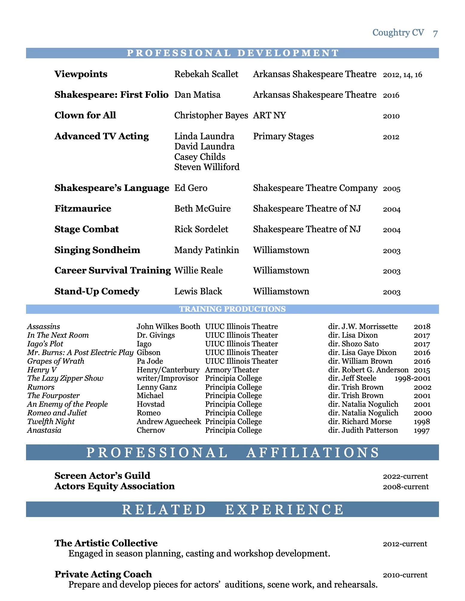 Academic CV — Jordan Coughtry