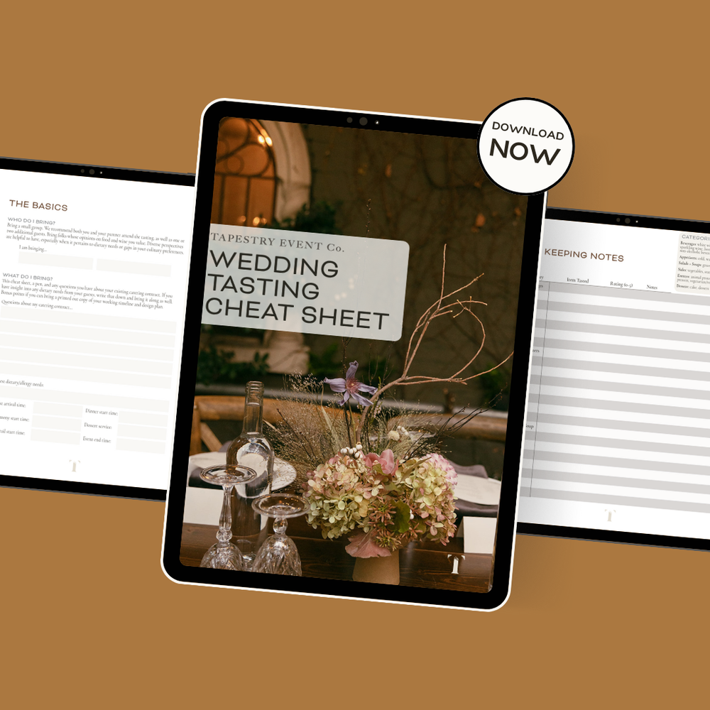 Wedding Tasting Cheat Sheet: Expert Guide for Finalizing Your Reception ...