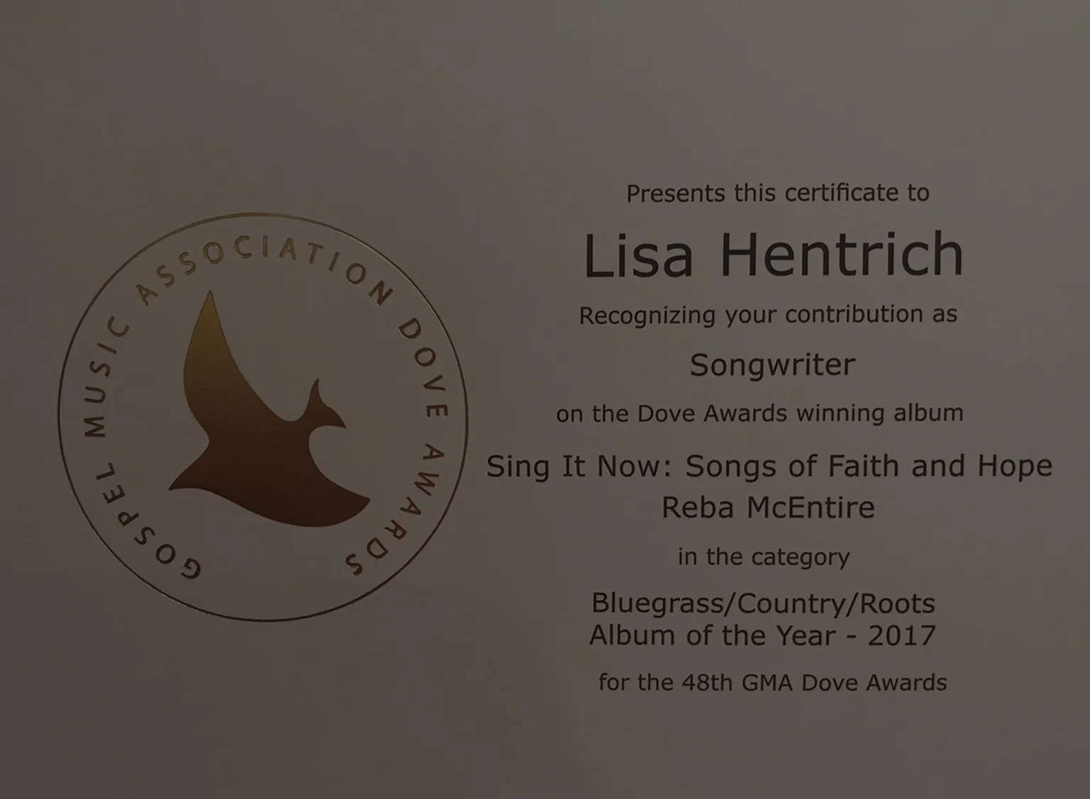 Singer and Songwriter — Lisa Hentrich
