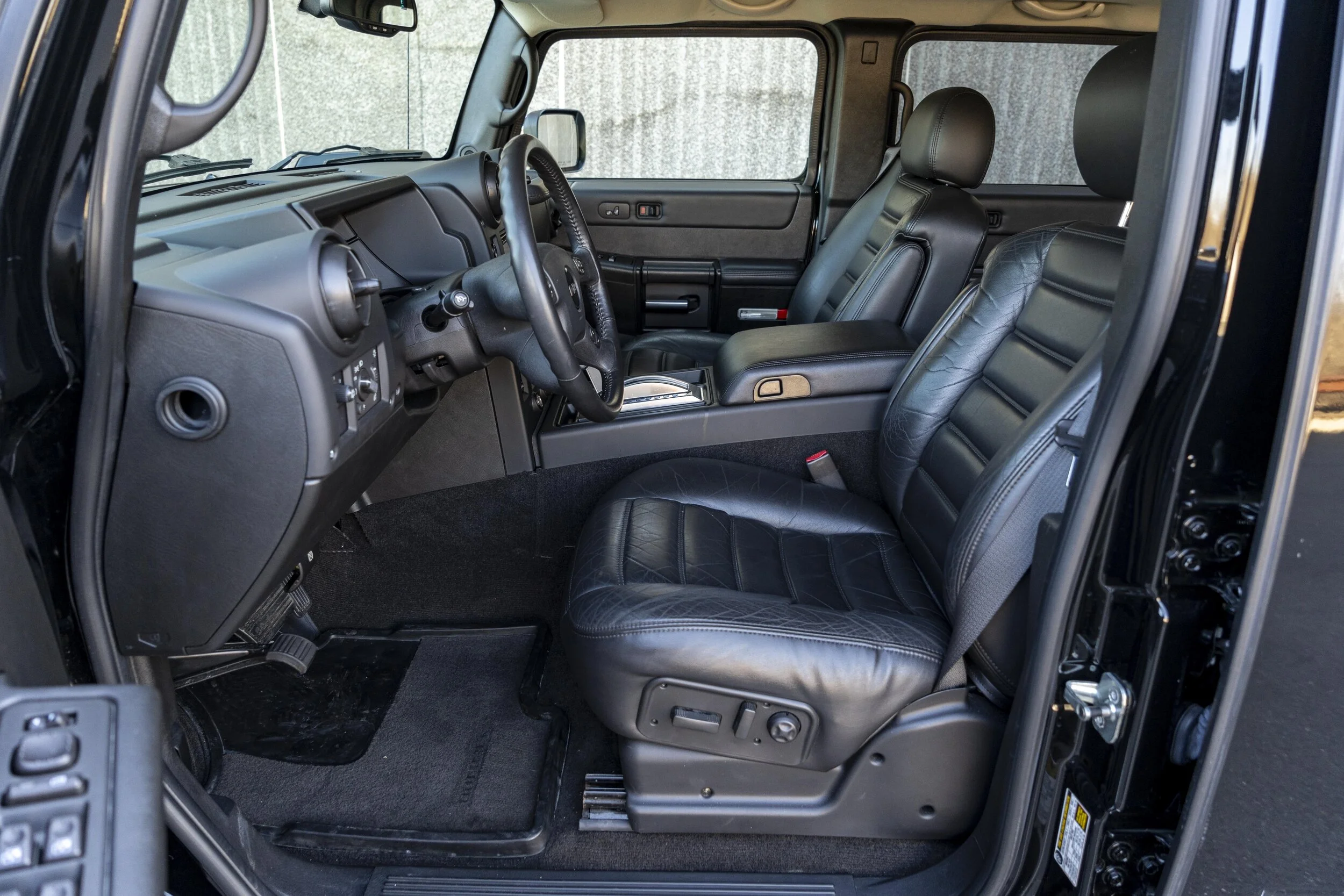 Black Hummer H2 Interior