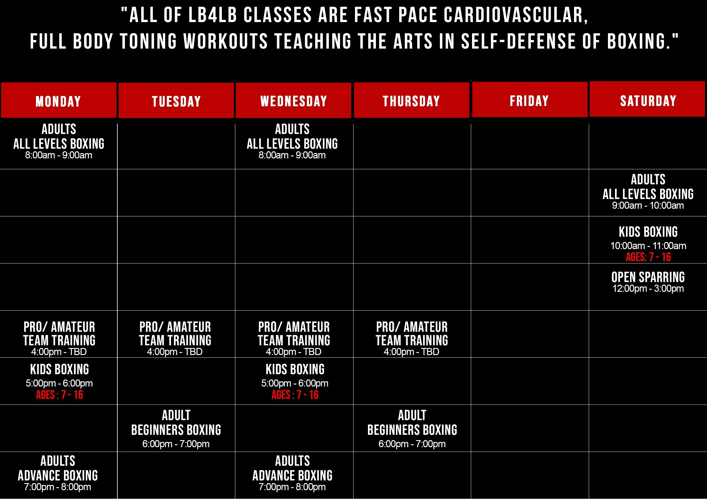 LB4LB BOXING GYM