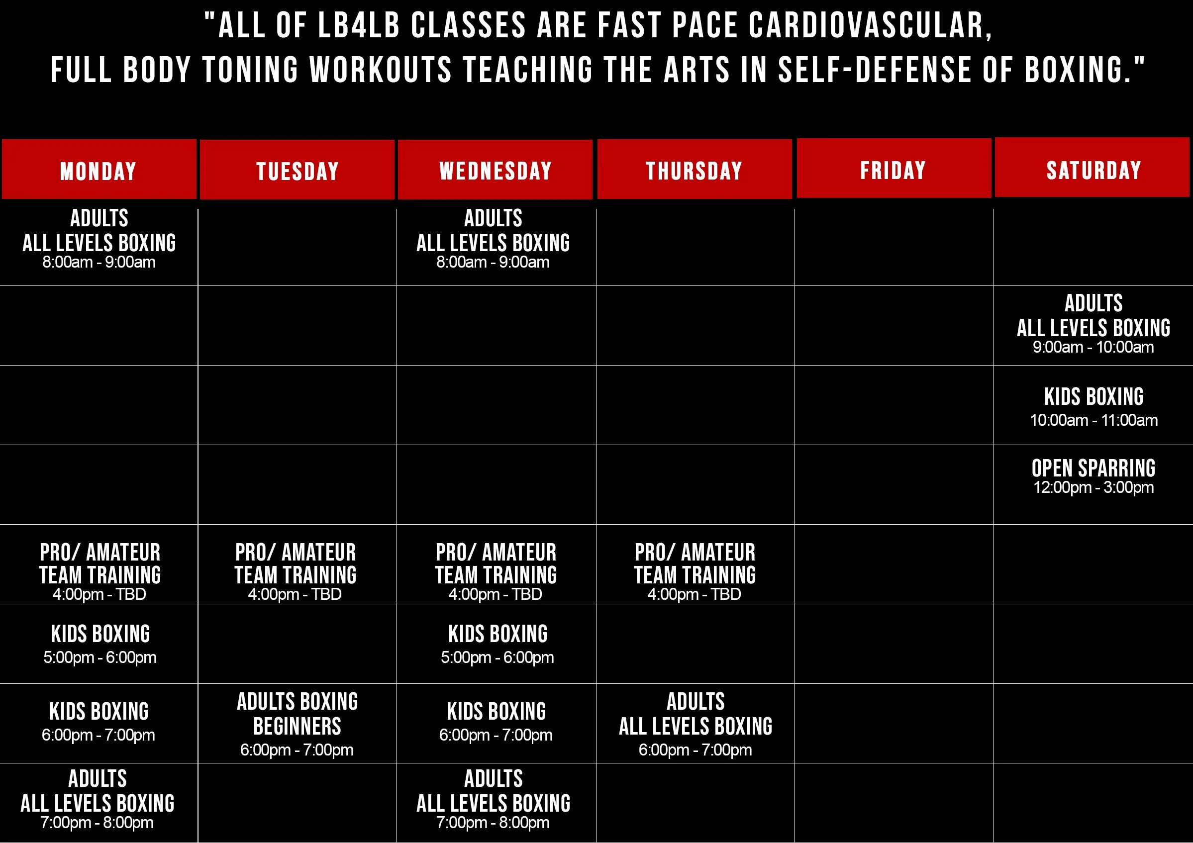 LB4LB BOXING GYM