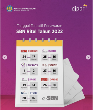 Catat Tanggalnya! Ini Dia 7 Daftar Jadwal SBN Ritel 2022 — Stockbit ...