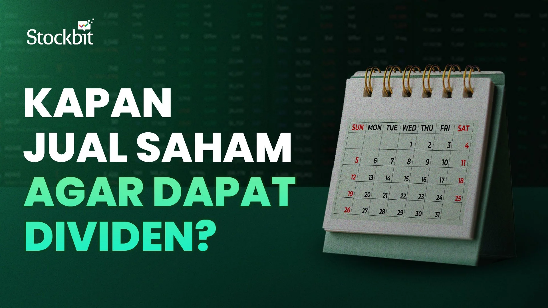 Kapan Jual Saham agar Dapat Dividen? Catat Waktunya! — Stockbit Snips ...