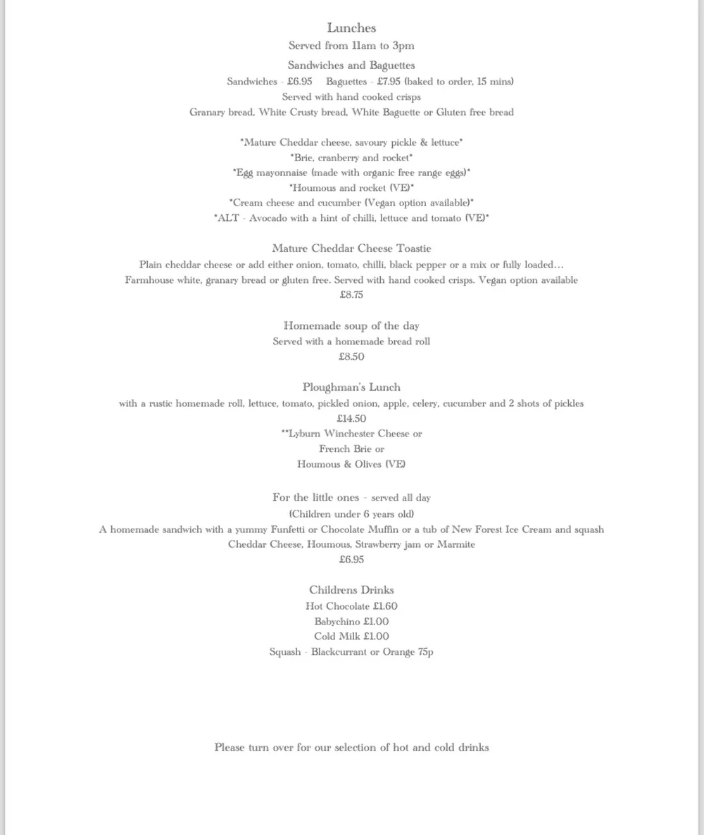 Menu — BRAXTON GARDENS AND TEA ROOMS