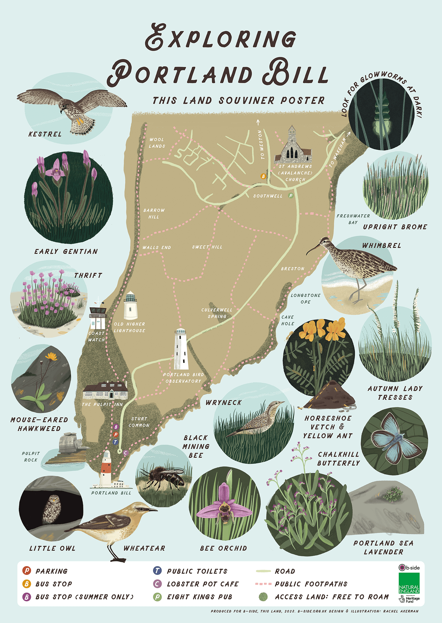 B-SIDE / Portland Bill Map — Rachel Akerman