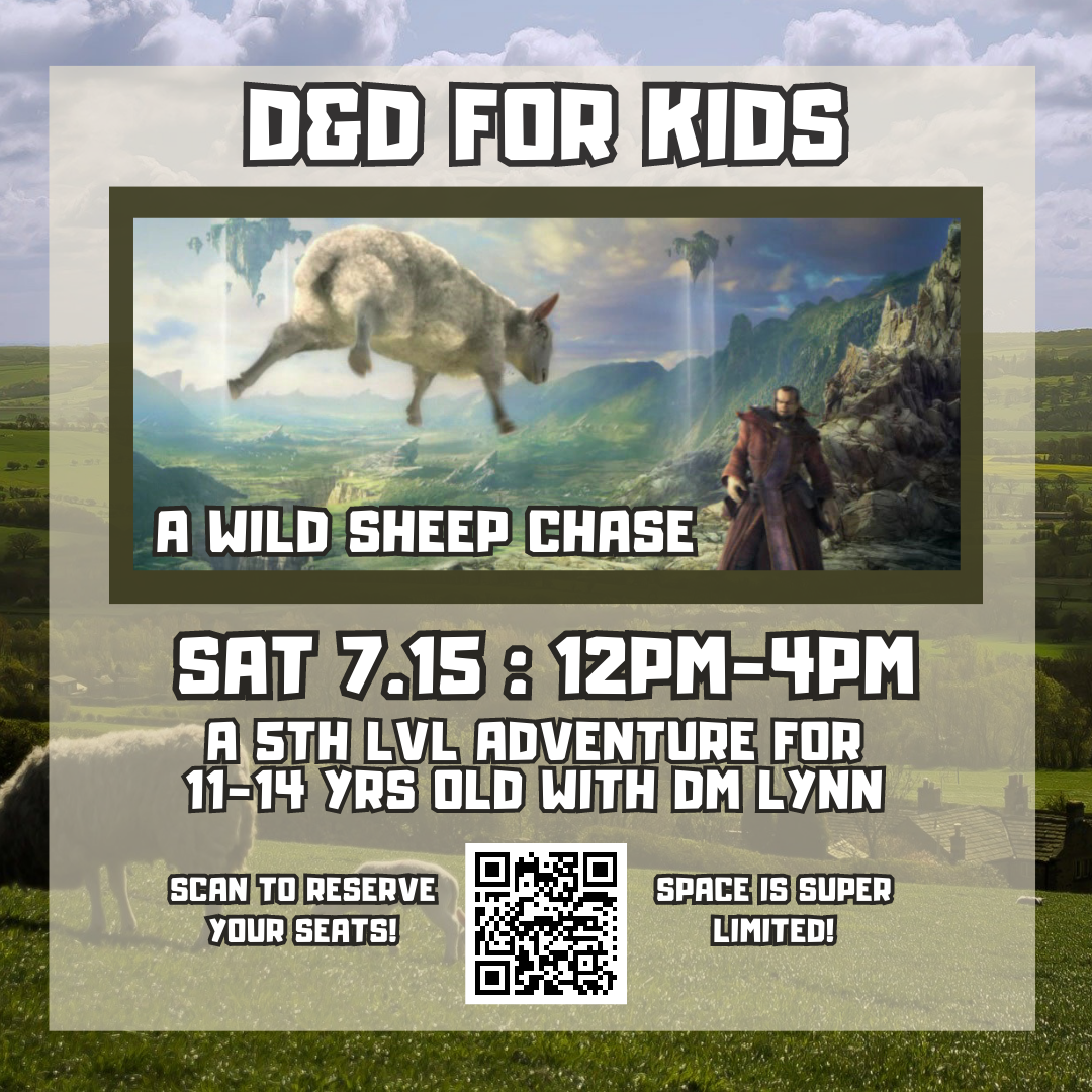 D&D For Kids: 'A Wild Sheep Chase' Lvl 5 Adventure — Bard & Baker ...