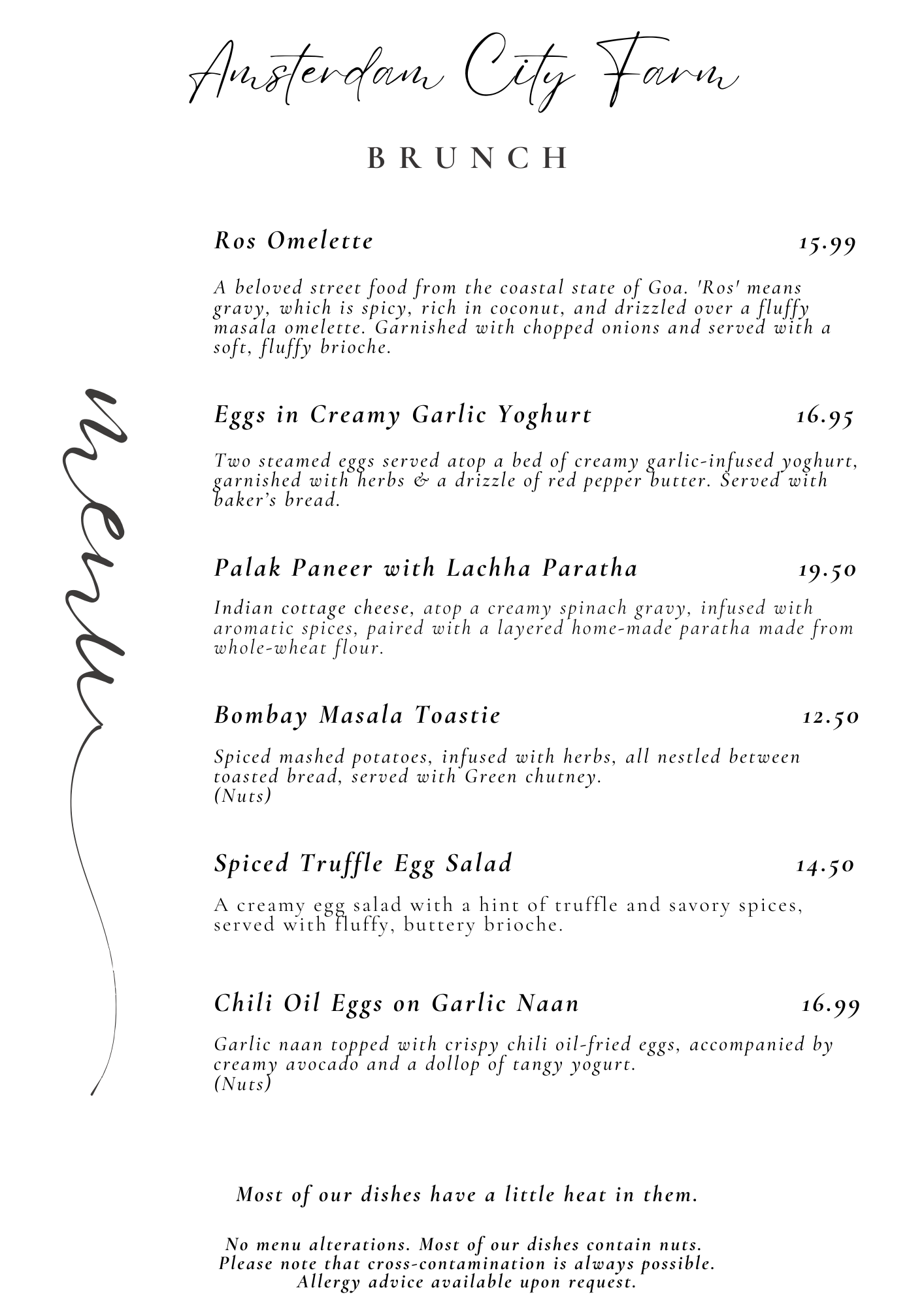 Menu — Amsterdam City Farm