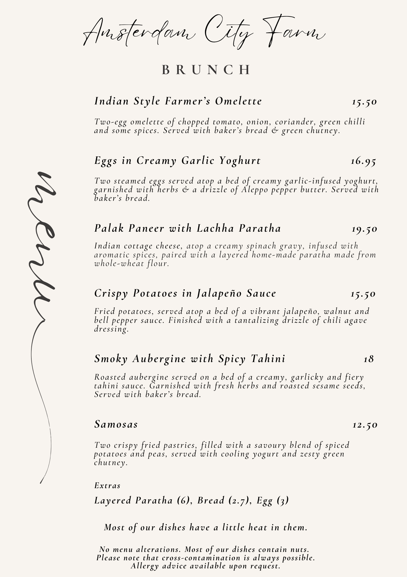 Menu — Amsterdam City Farm