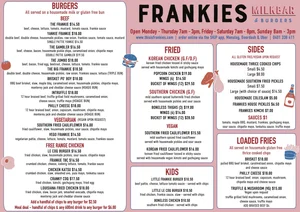 Burger Menu — This Is Frankies