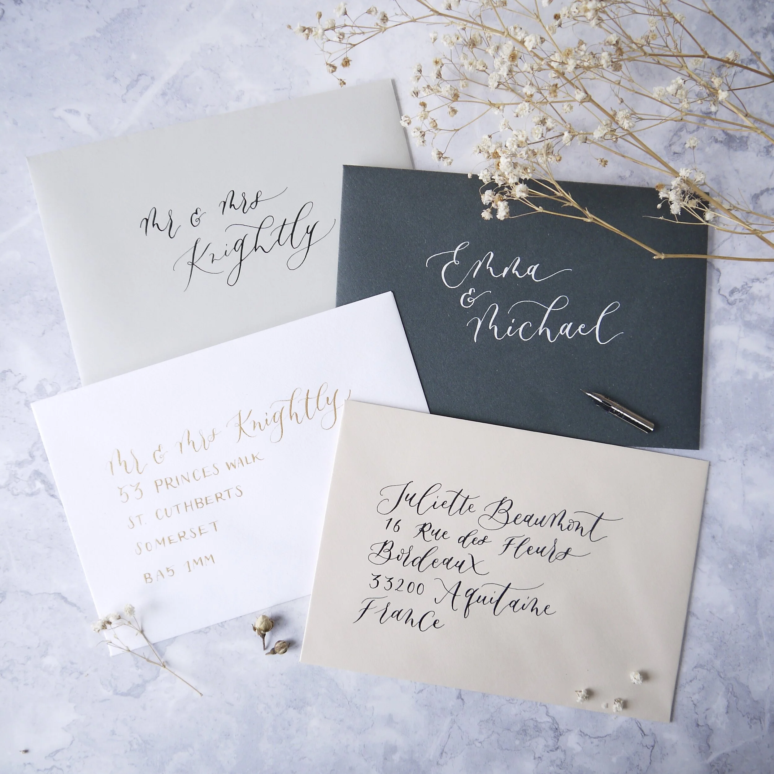 C6 Envelope Addressing in Calligraphy — Mirabelle Makery