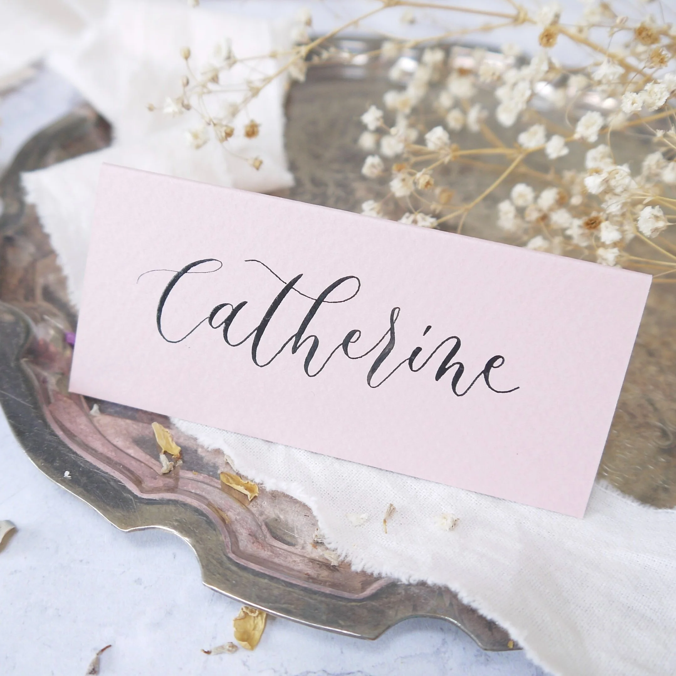 Calligraphy Name Place Cards — Mirabelle Makery