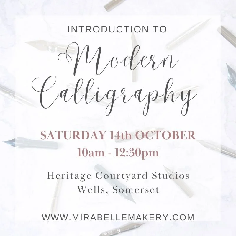Modern Calligraphy Classes for Adult Beginners, Wells, Somerset ...
