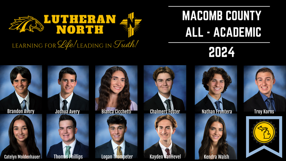 Eleven Mustangs Named Macomb County All-Academic 2024! — Lutheran North ...