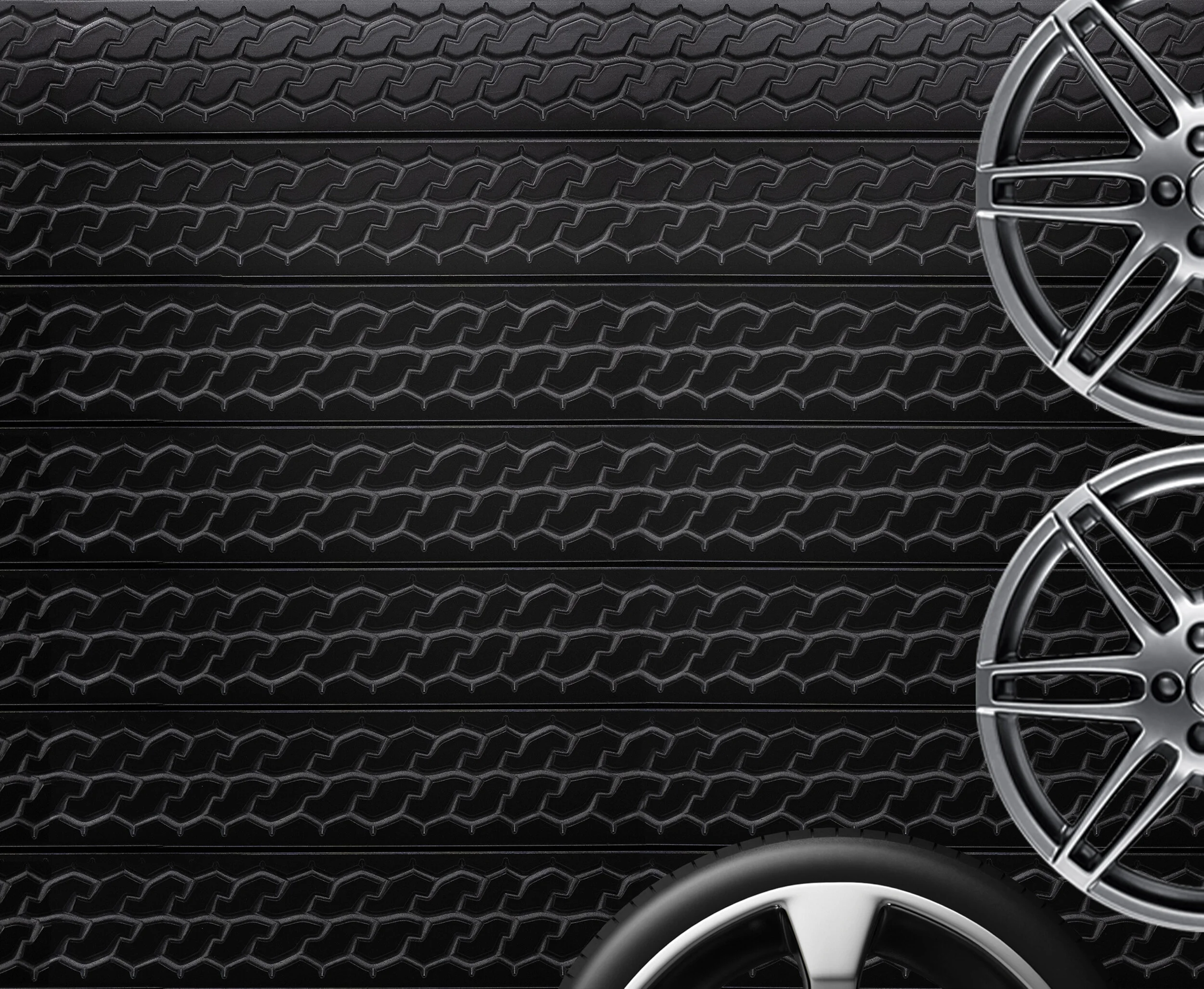 3D Textured Slatwall - Tire Tread | Dimensional Impact