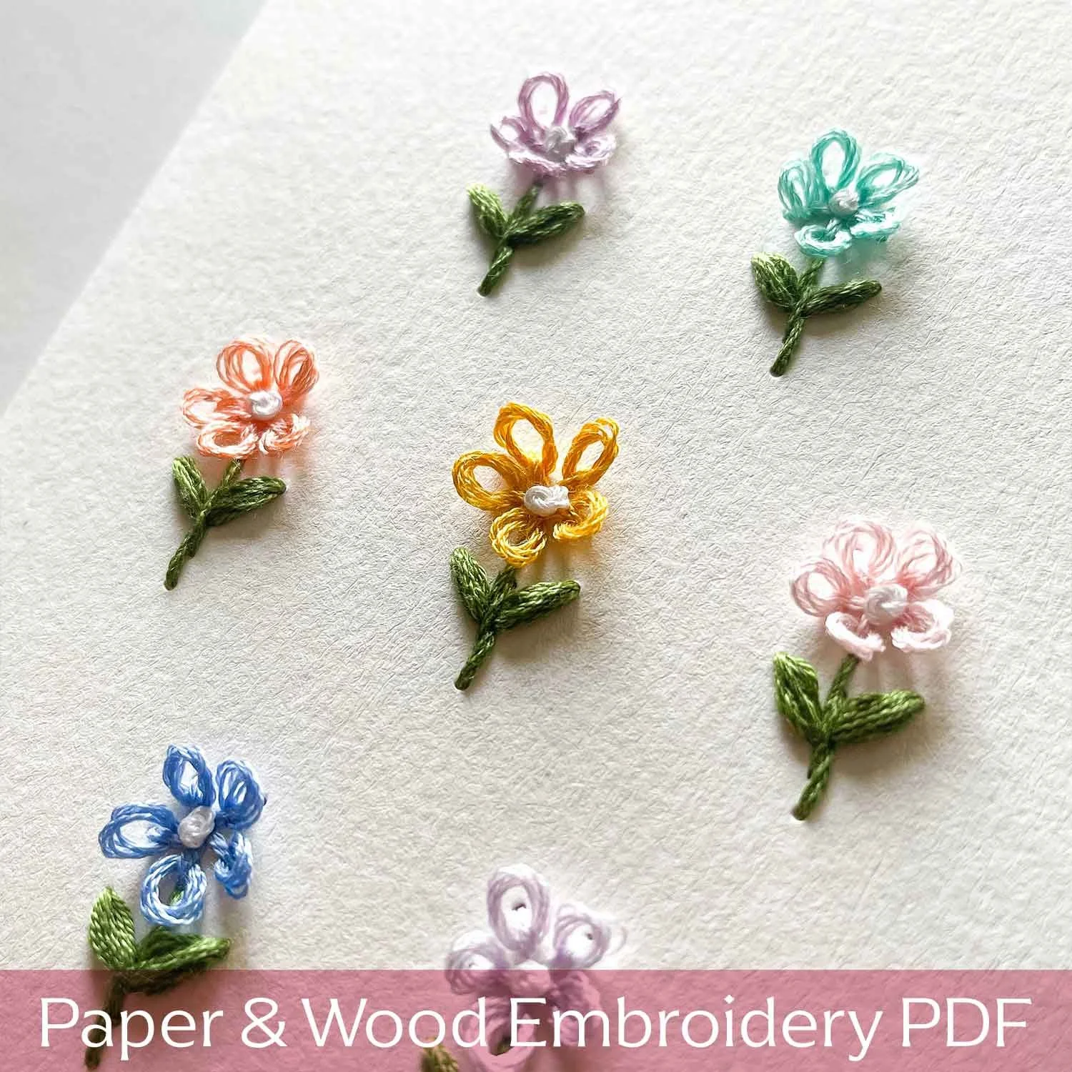 Lil Flower- 3D Flower Paper Embroidery Pattern — Flourishing Fibers ...