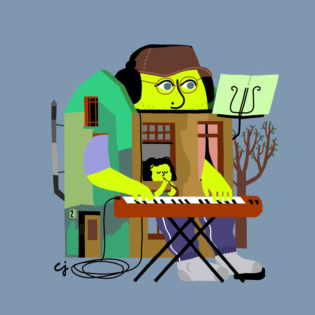 Stay at Home GIF animation — Clayton Junior Studio — Clayton Junior Studio