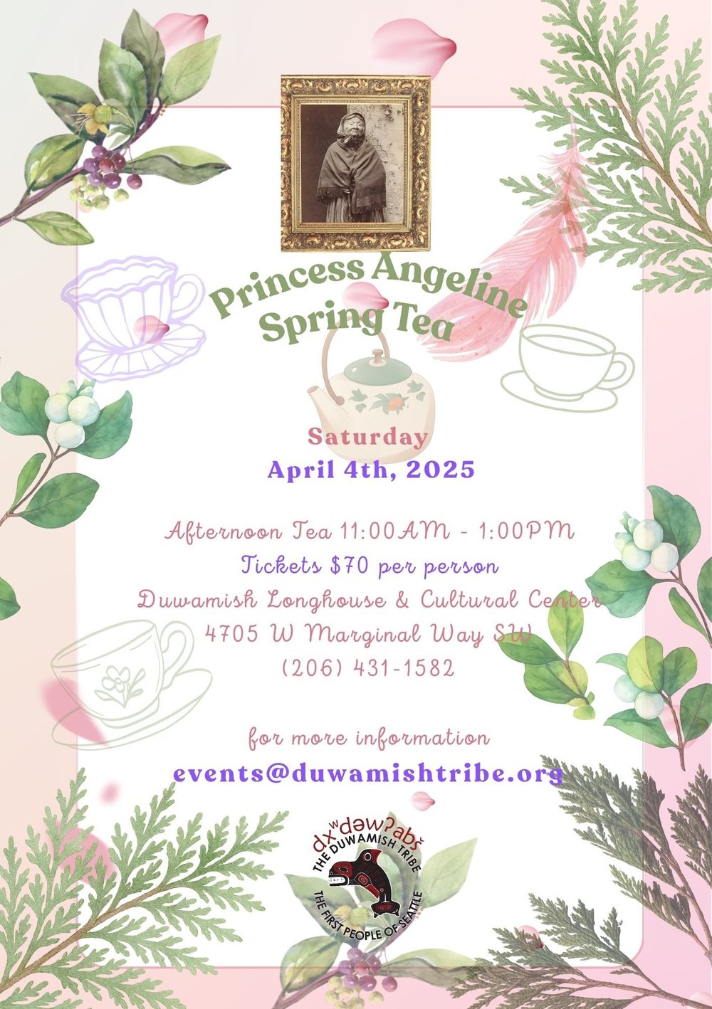 Princess Angeline Tea — Duwamish Tribe