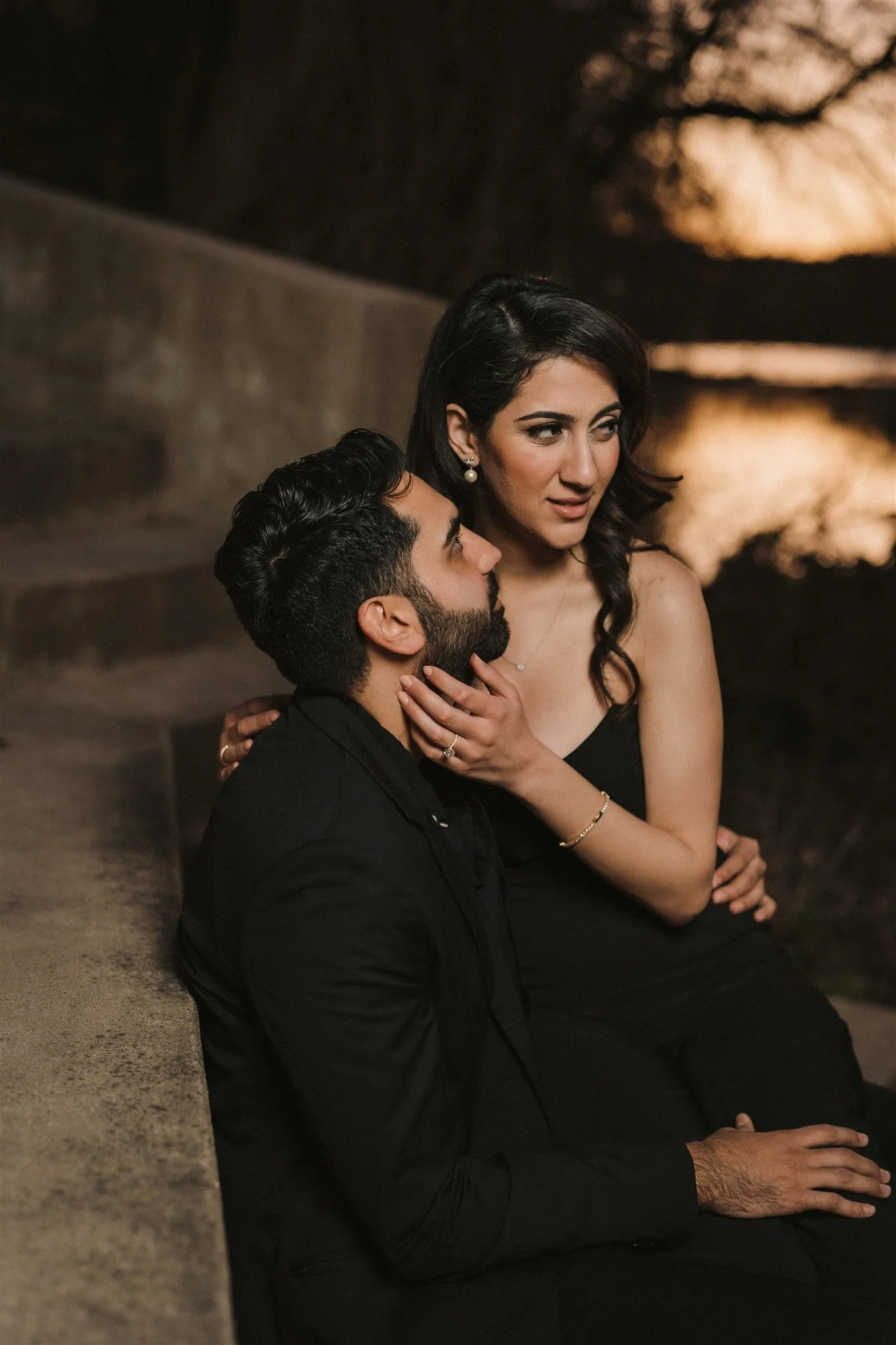 Heating up Engagement Photos | Tips for Evening Night Time Engagement ...