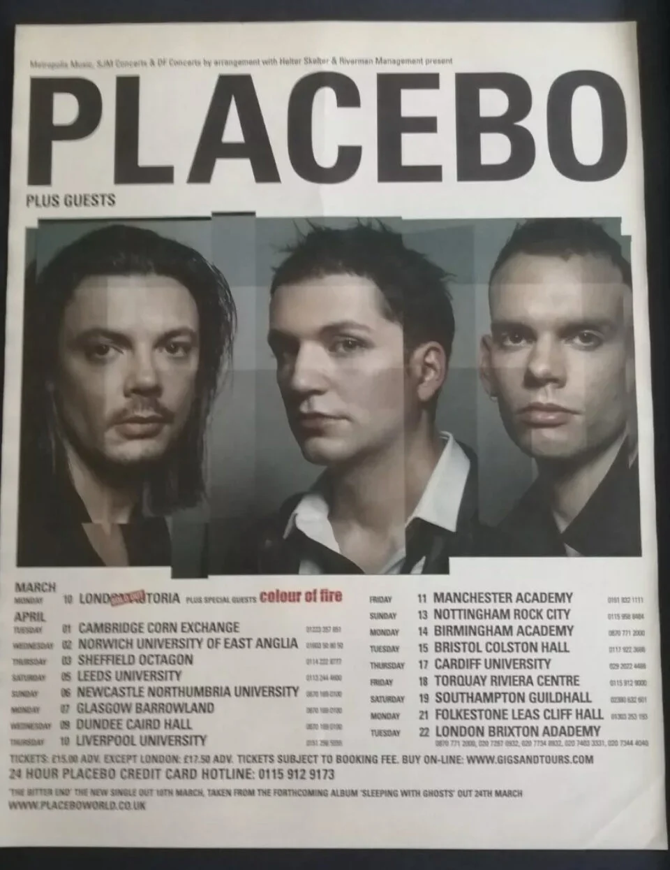 On This Day 17/4/2003 Placebo — Cardiff Live