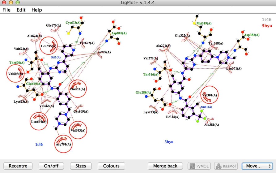 Chemogenomix - Ligplot : Original software for 2D representations of Ligand-Binding site ...