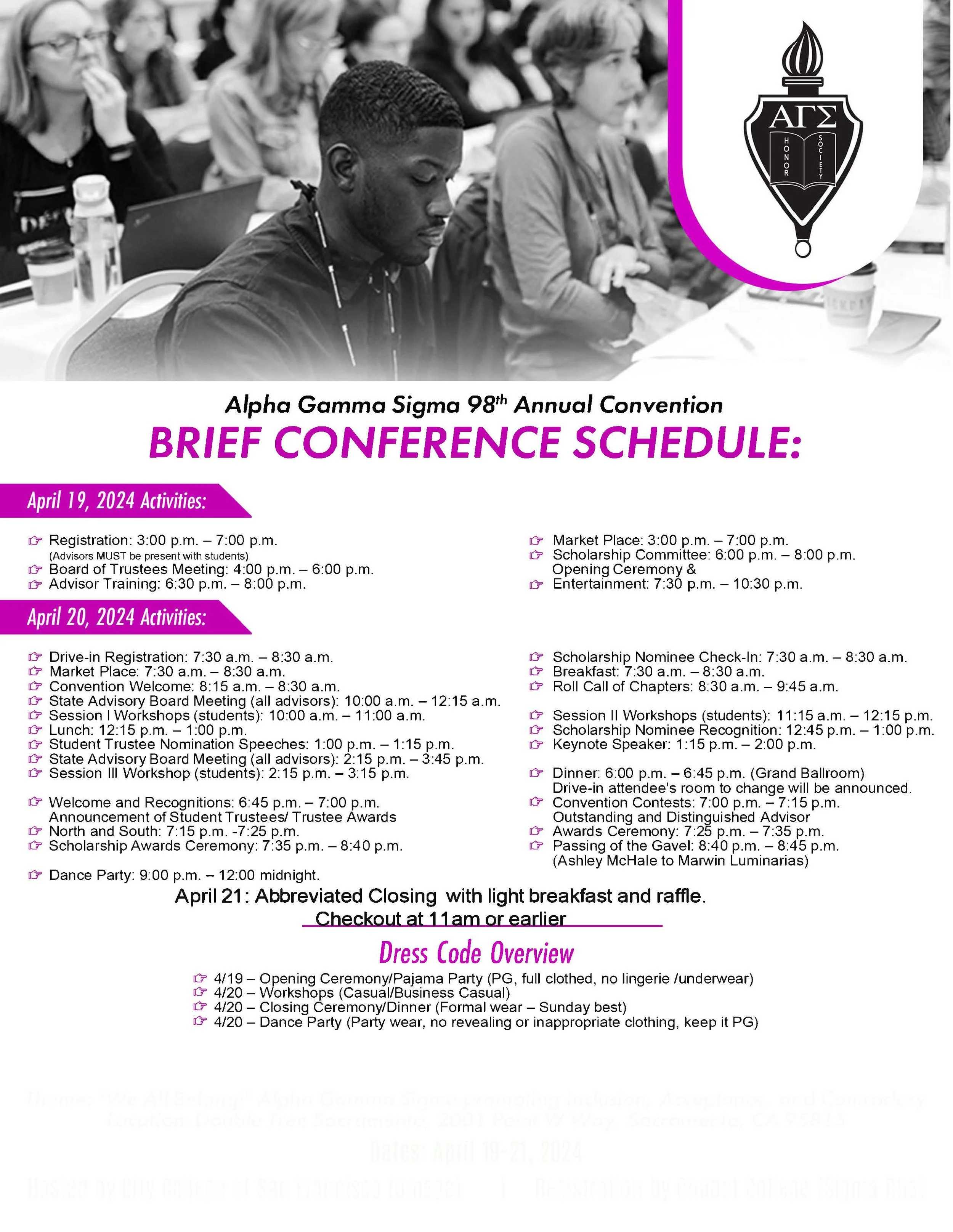 Spring Convention 2024 Program — Alpha Gamma Sigma