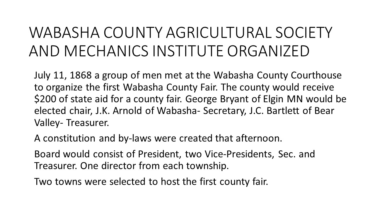 History | Explore Local History Today — Wabasha County Fair