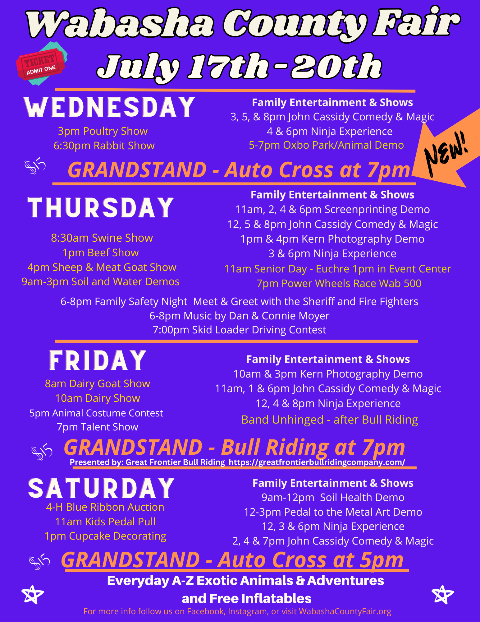 2024 Fair Flyer Schedule — Wabasha County Fair