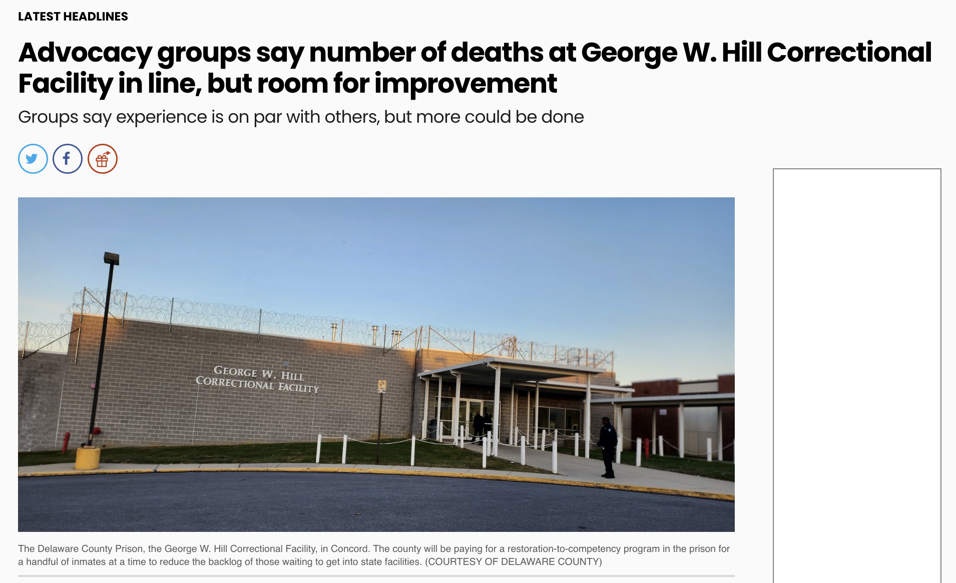 Prison Reform in Delaware County PA | DelcoCPR News