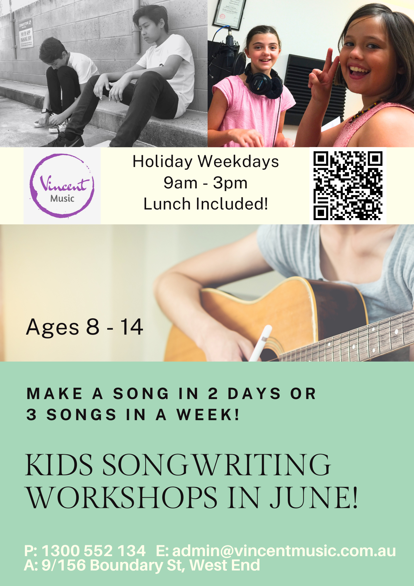 Songwriting Production for Kids — Vincent Music
