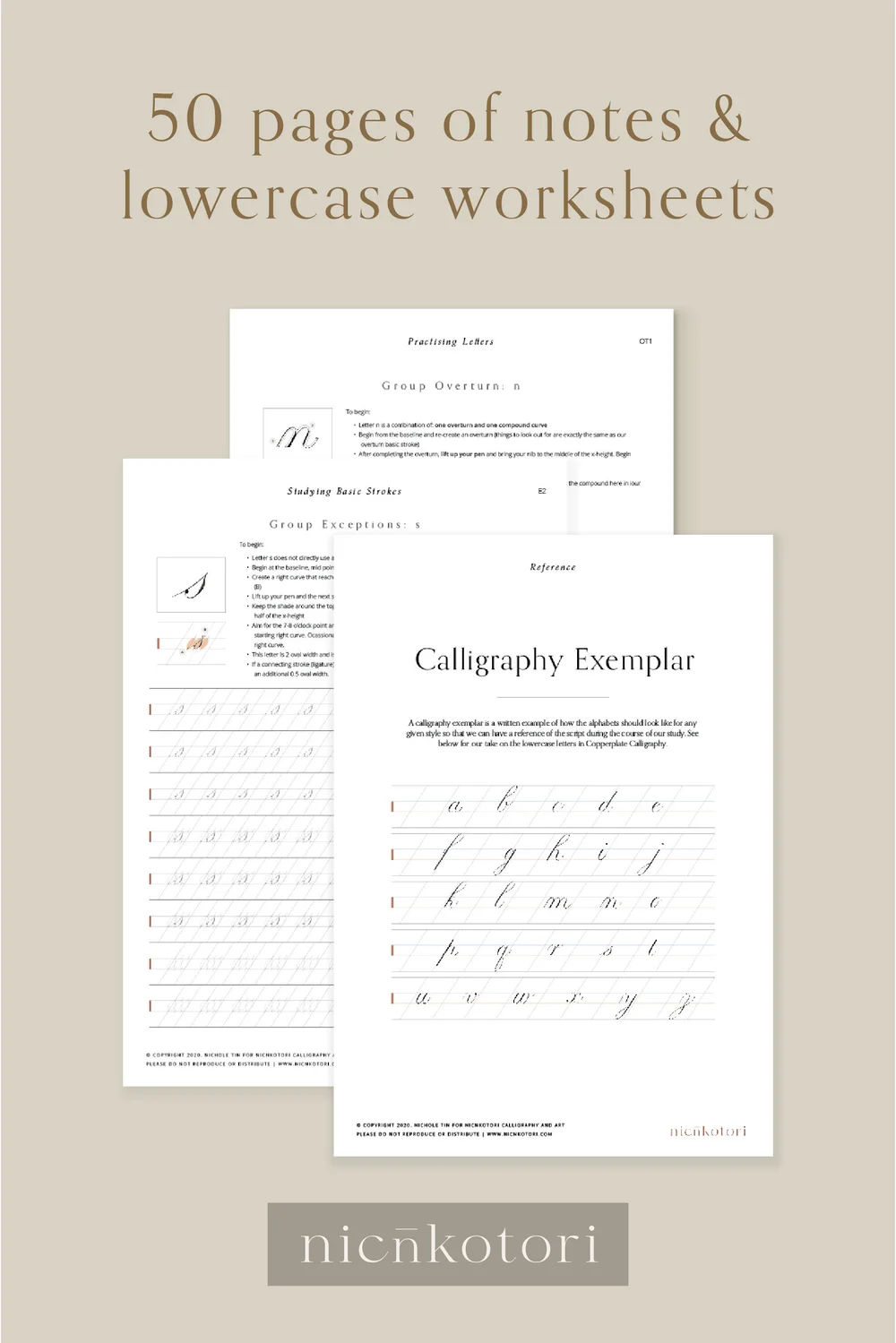 Copperplate Calligraphy Alphabet Printable