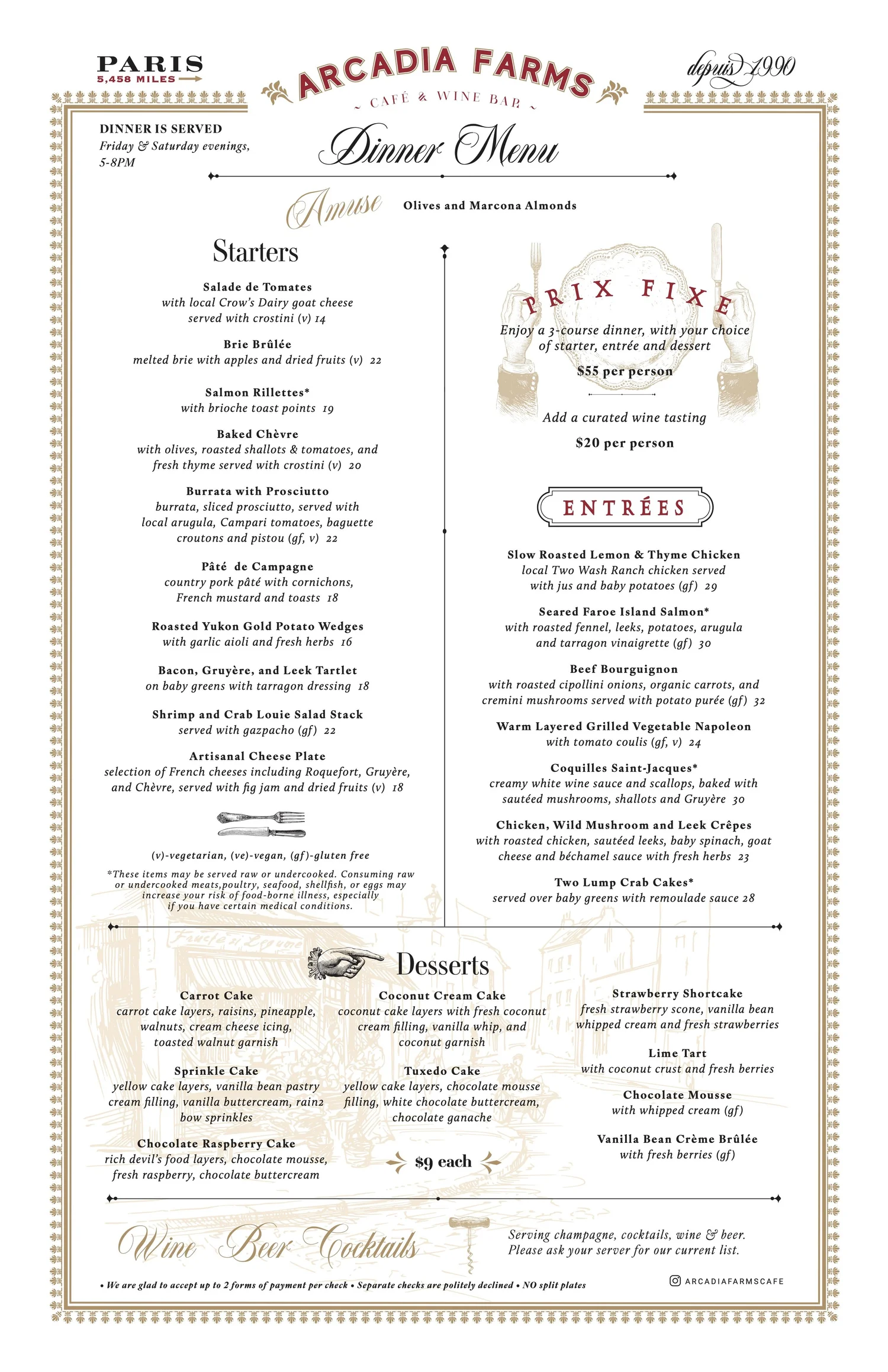 Menu — Arcadia Farms Café
