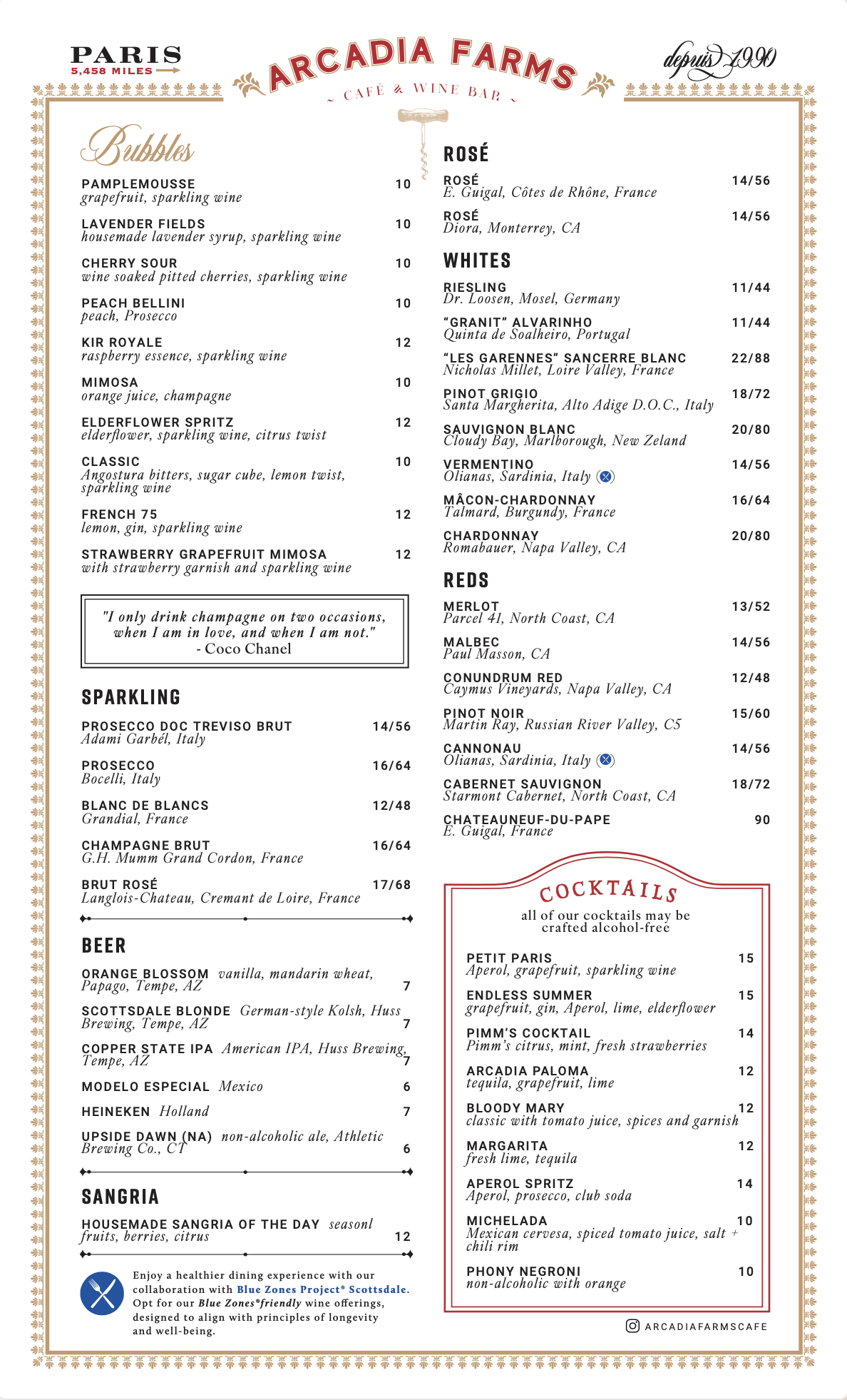 Menu — Arcadia Farms Café
