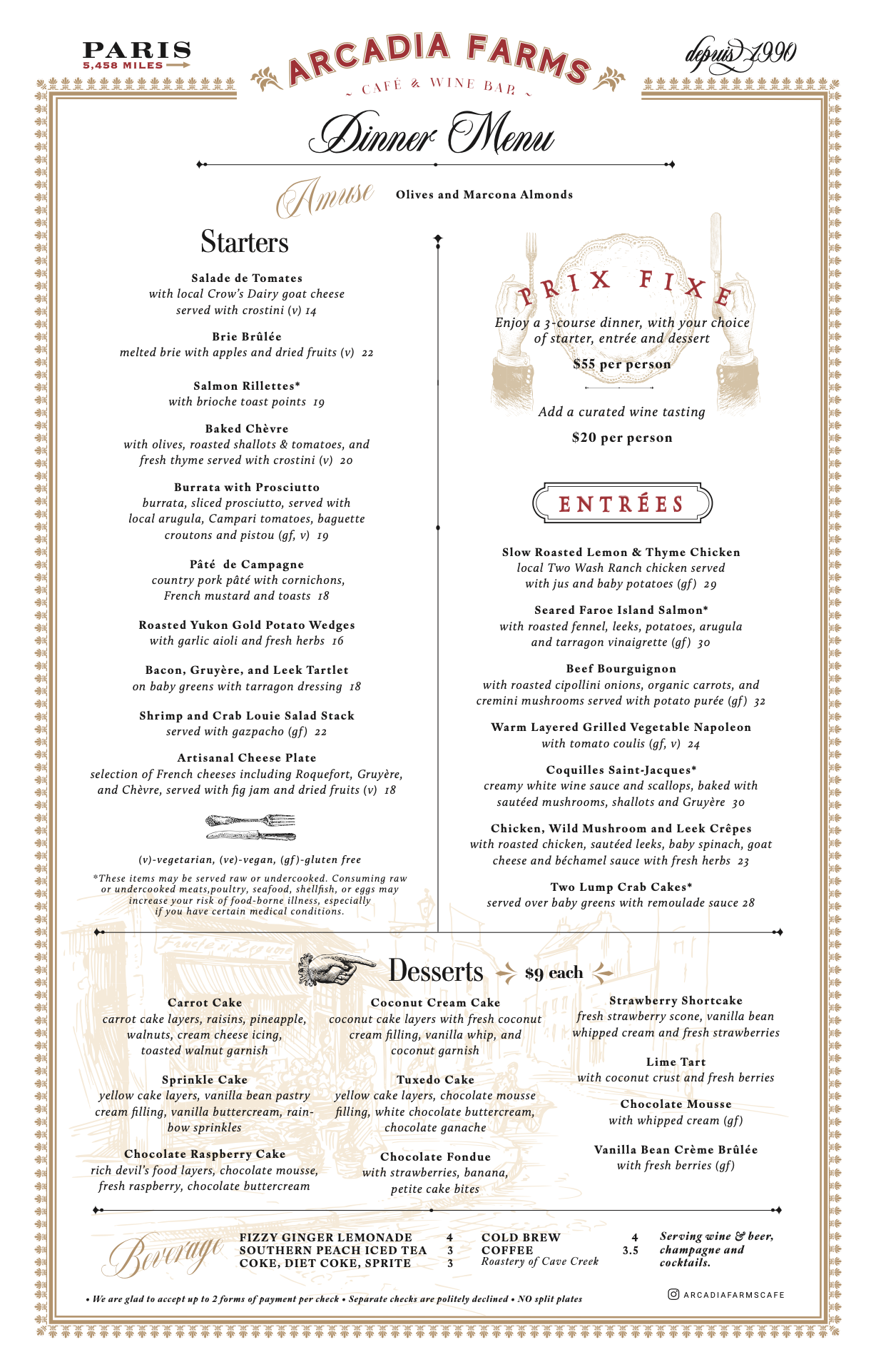 Menu — Arcadia Farms Café