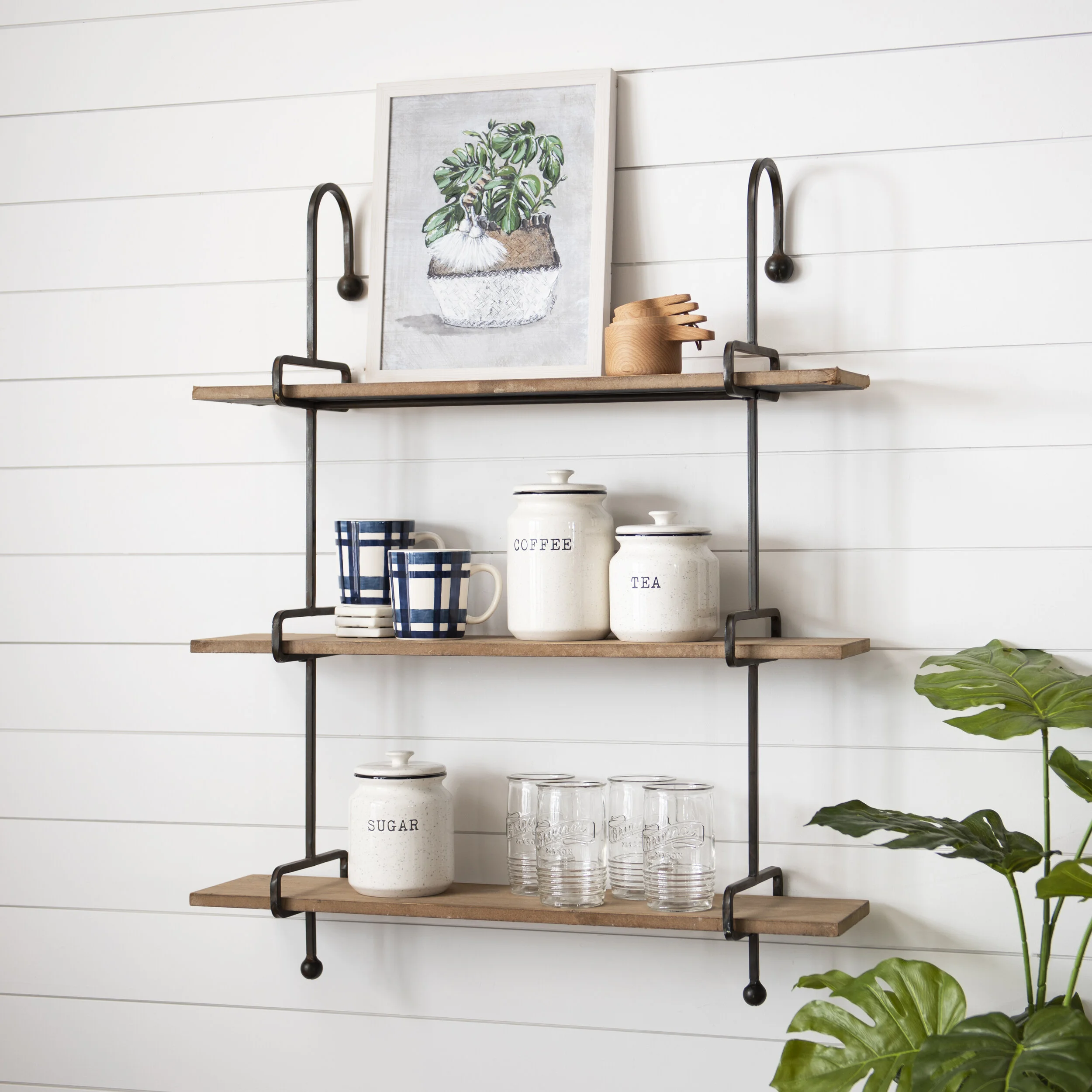 Wooden Slatpipe Shelf: 3 Ways to Style — Kirkland's Home Blog