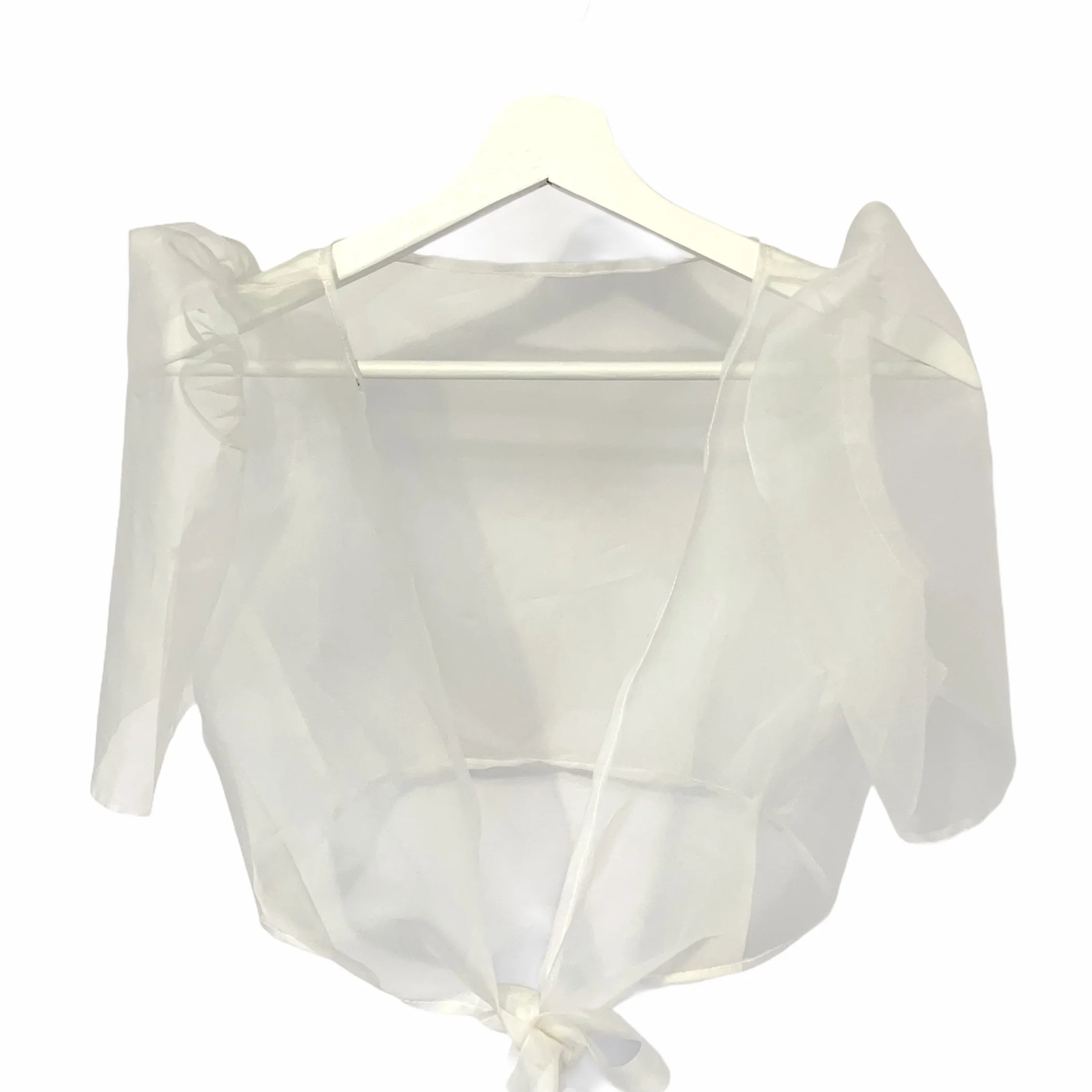 Ivory Organza Terno Wrap Top — Jillian Joy Hand Crafted