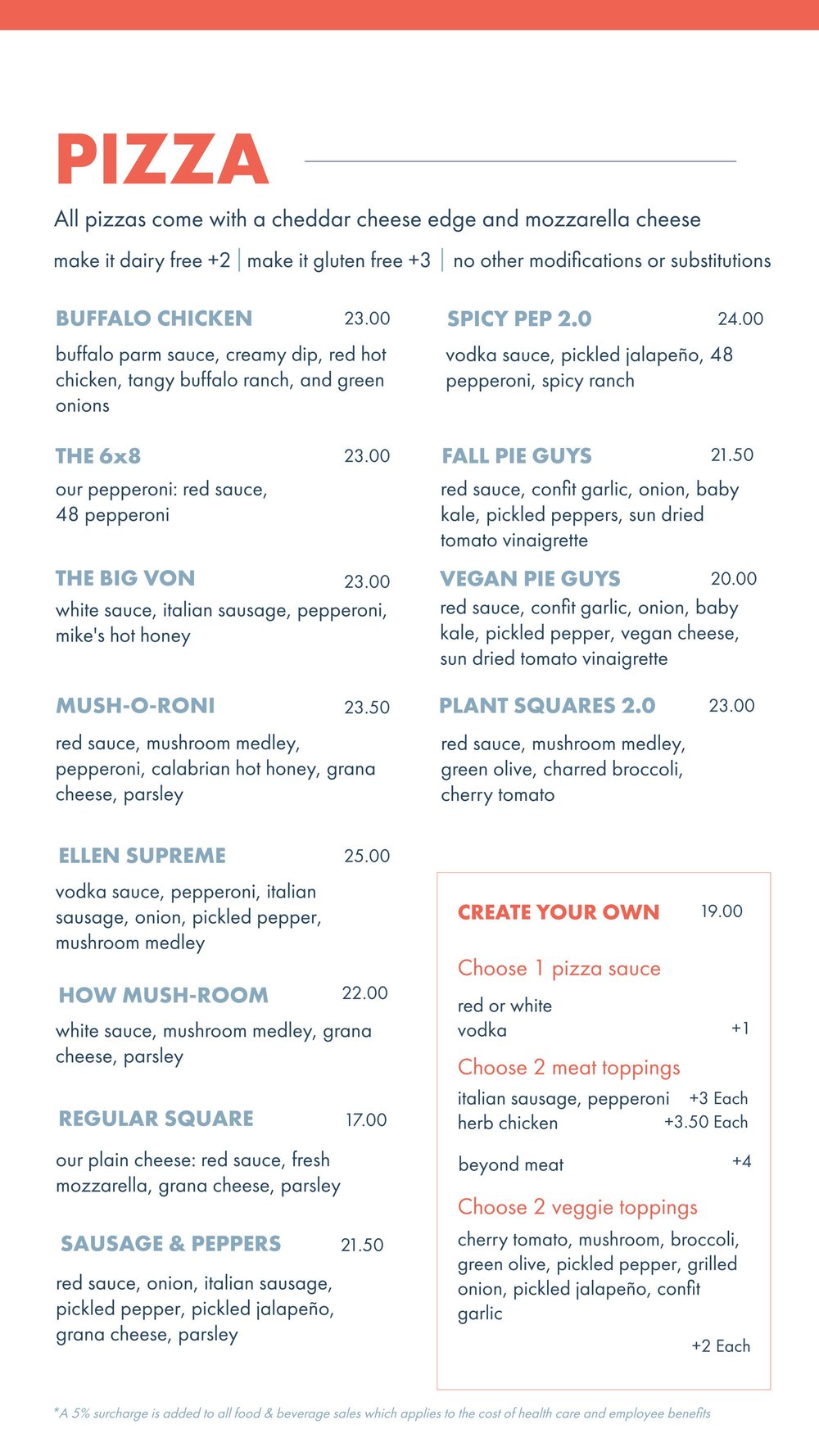 Square Pie Guys — Menus, Menu