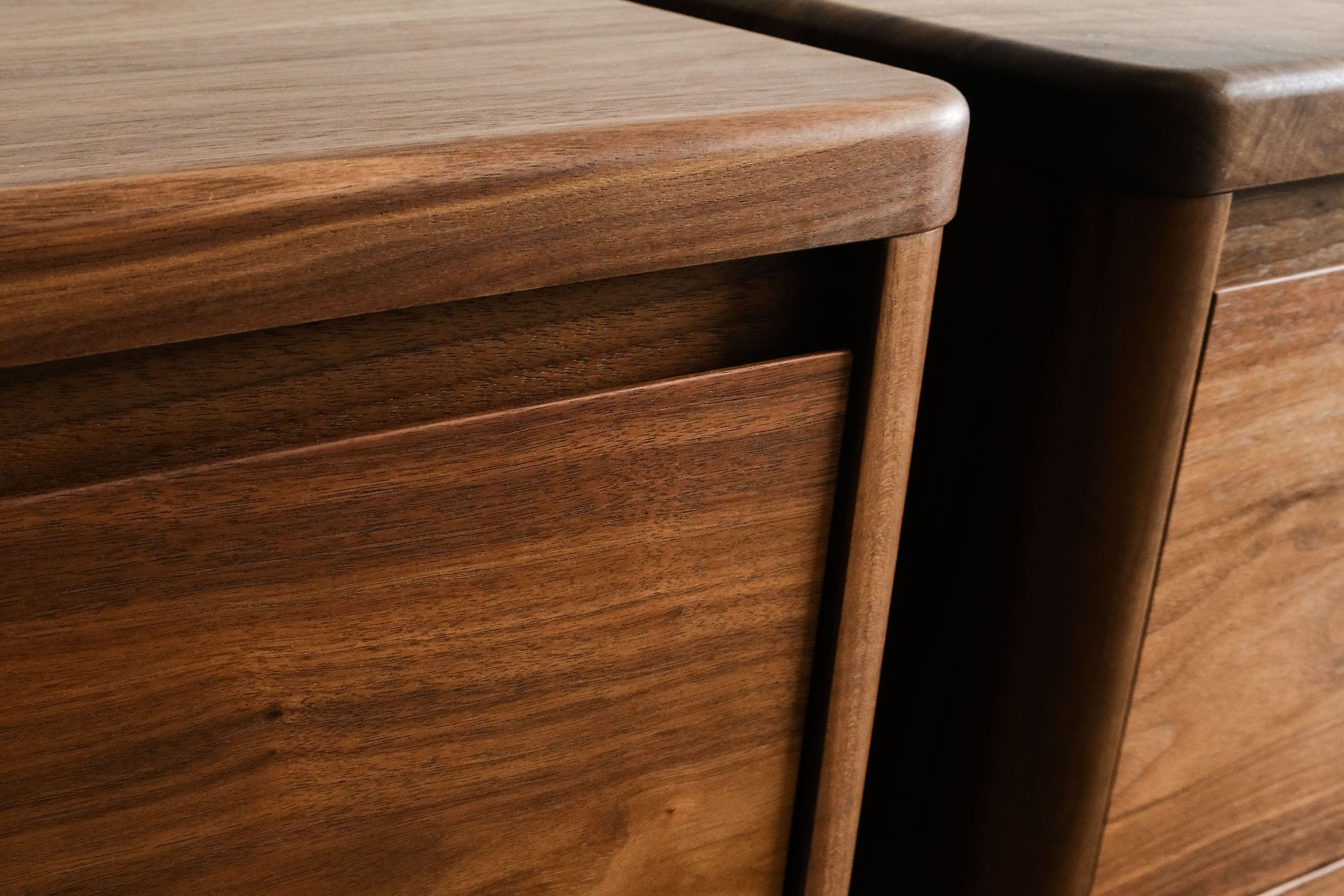 Mayfield Bedside Tables in Walnut - 600w x 450h — Retrograde Furniture ...